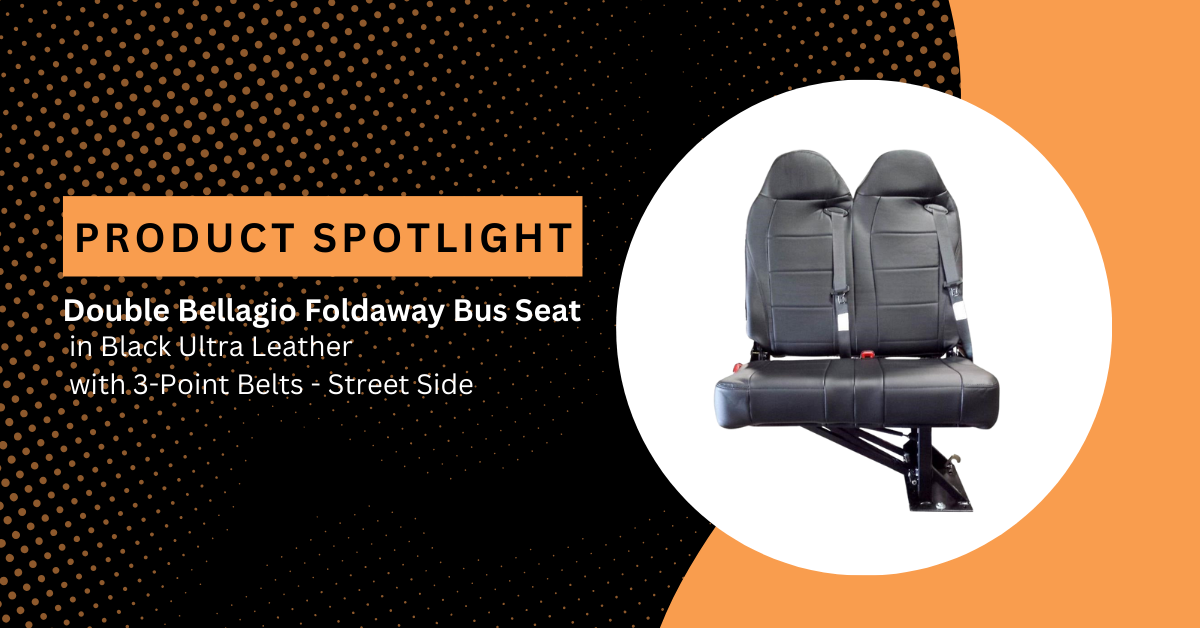 Product Spotlight: Double Bellagio Foldaway Bus Seat in Black ...