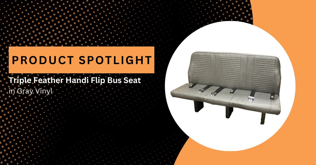 Product Spotlight: Triple Feather Handi Flip Bus Seat in Gray Vinyl