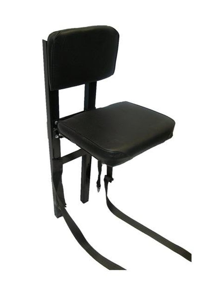Jump Seat 01 - Step Van Seat with 8" Wide Mounting Rails in Black Vinyl ...