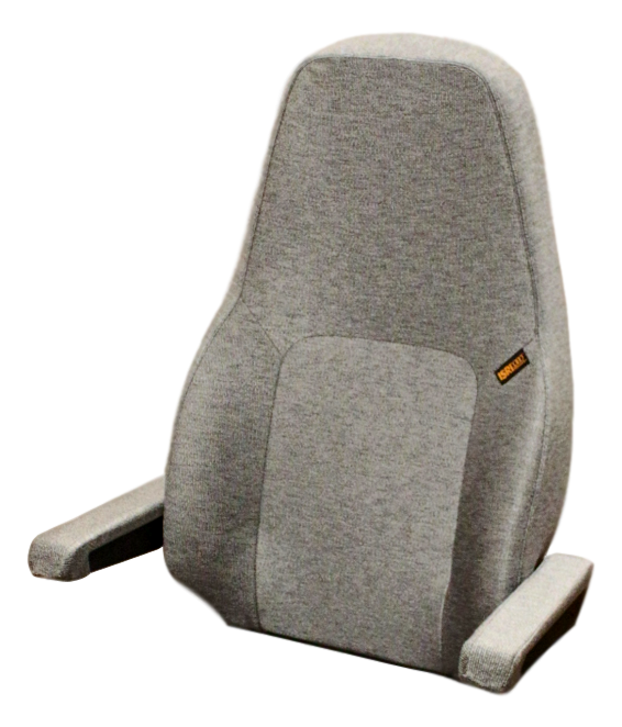ISRI Deluxe Replacement Backrest Assembly with Dual Arms - Gray Cloth ...