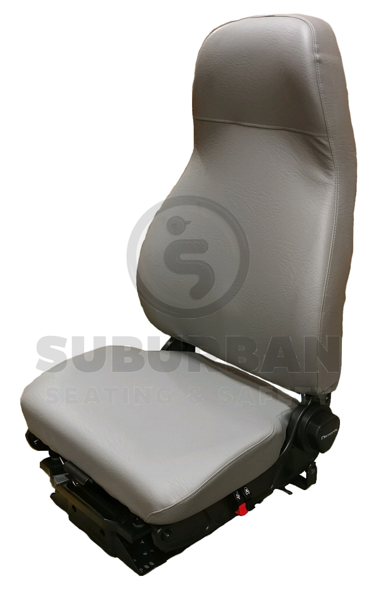National Ensign Lo – Low Profile Air Seat, High Back in Grey Vinyl ...